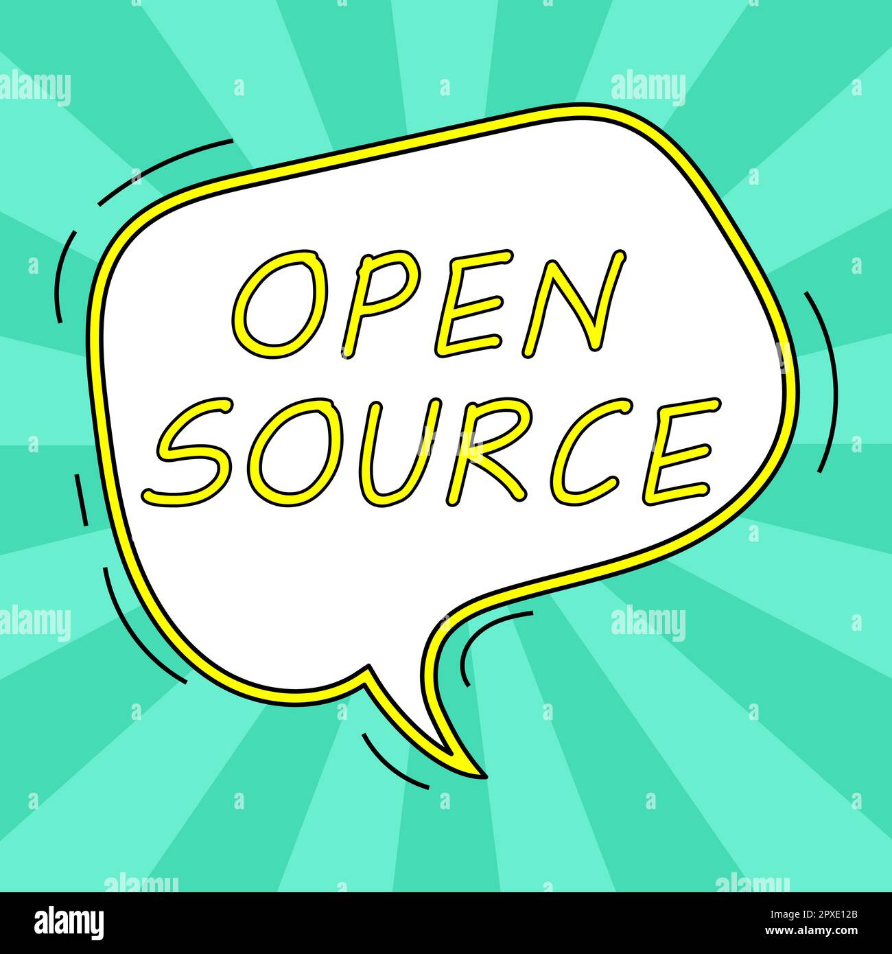 Inspiration showing sign Open Source, Word for denoting software which ...