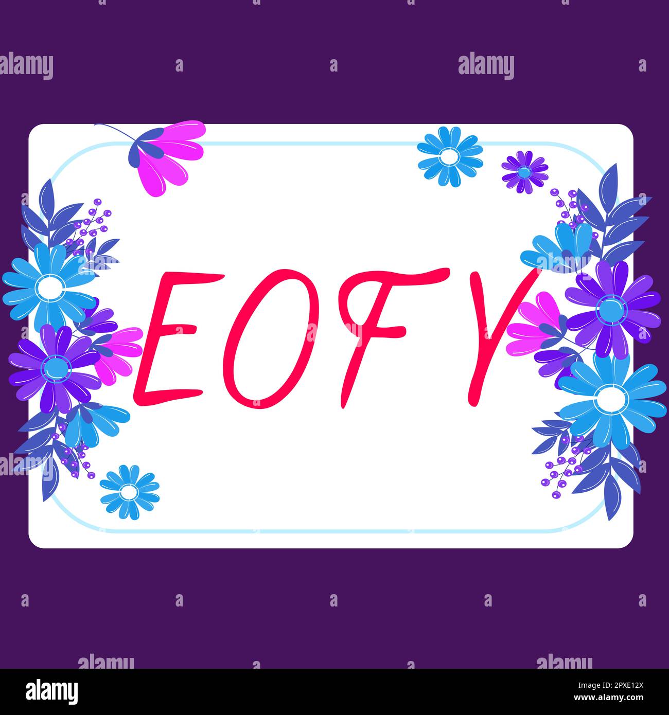 Sign displaying Eofy, Word Written on a mega sale held on an end of a ...