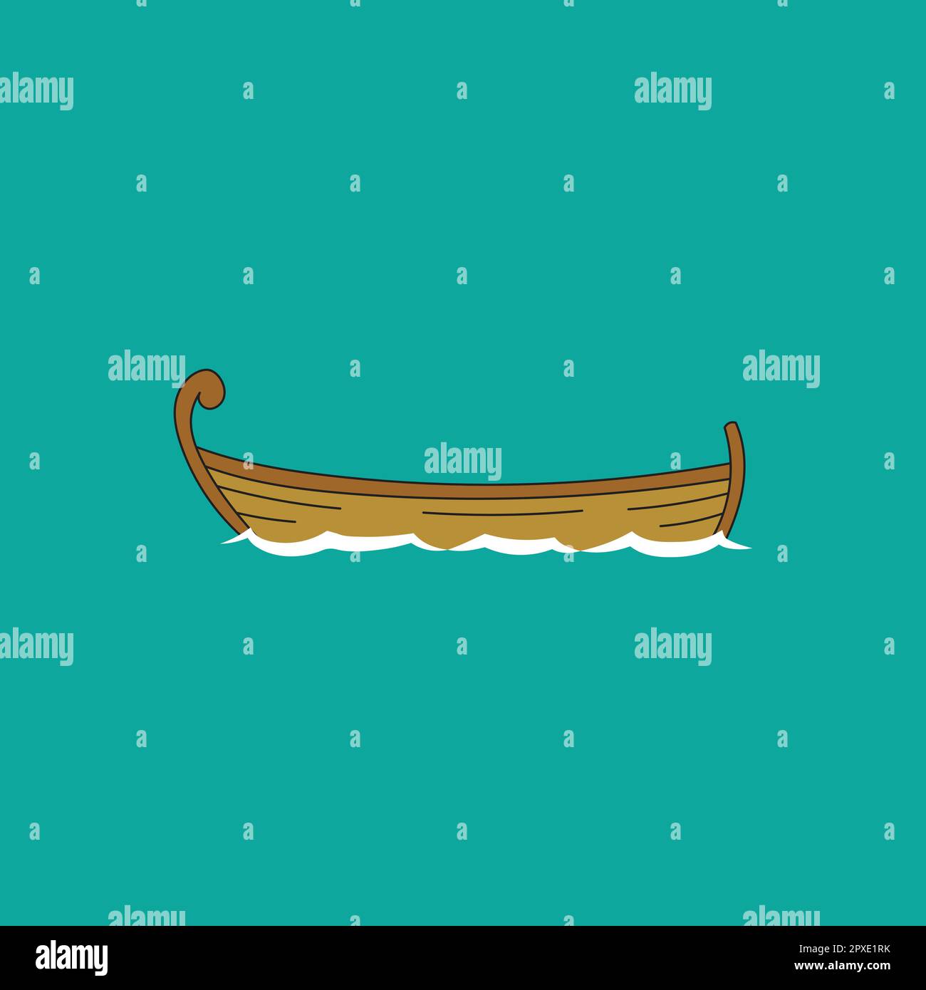 Old Wooden boat vector image Stock Vector Image & Art - Alamy