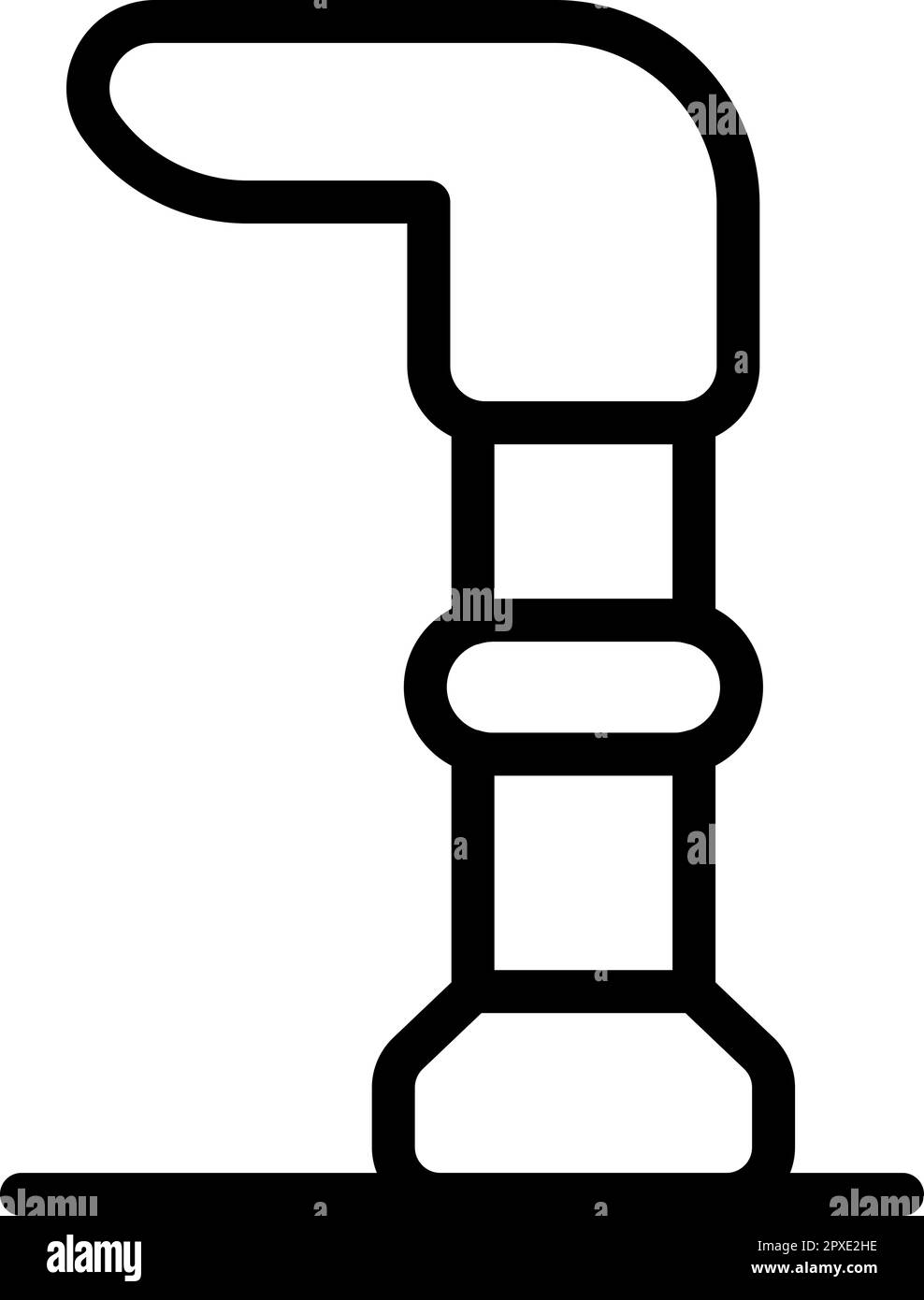 Jimmy Crowbar Icon Outline Vector Burglary Tool Lever Hand Stock