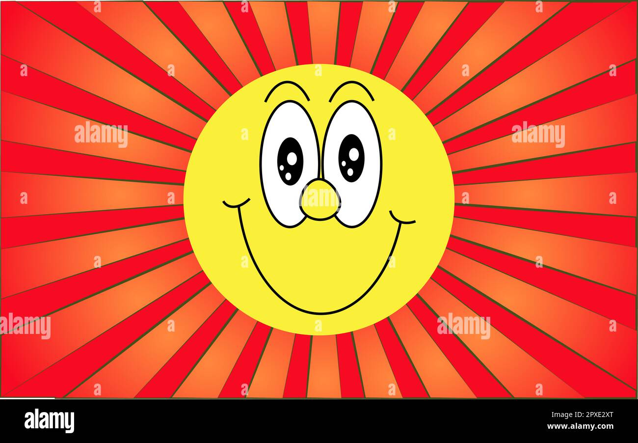 Emotional yellow round smiling happy face emoji on a background of ...