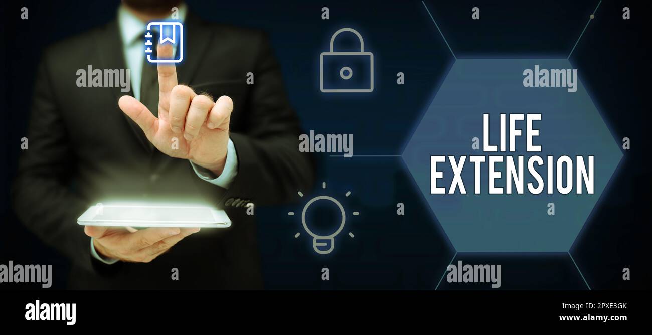 Inspiration showing sign Life Extension, Business showcase able to ...