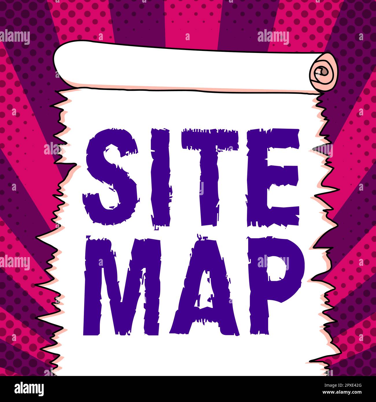 Conceptual display Site Map, Word Written on designed to help both ...
