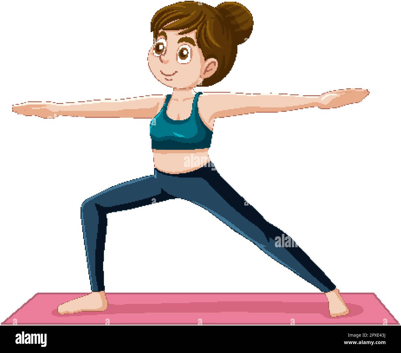Puberty Girl Doing Yoga illustration Stock Vector Image & Art - Alamy