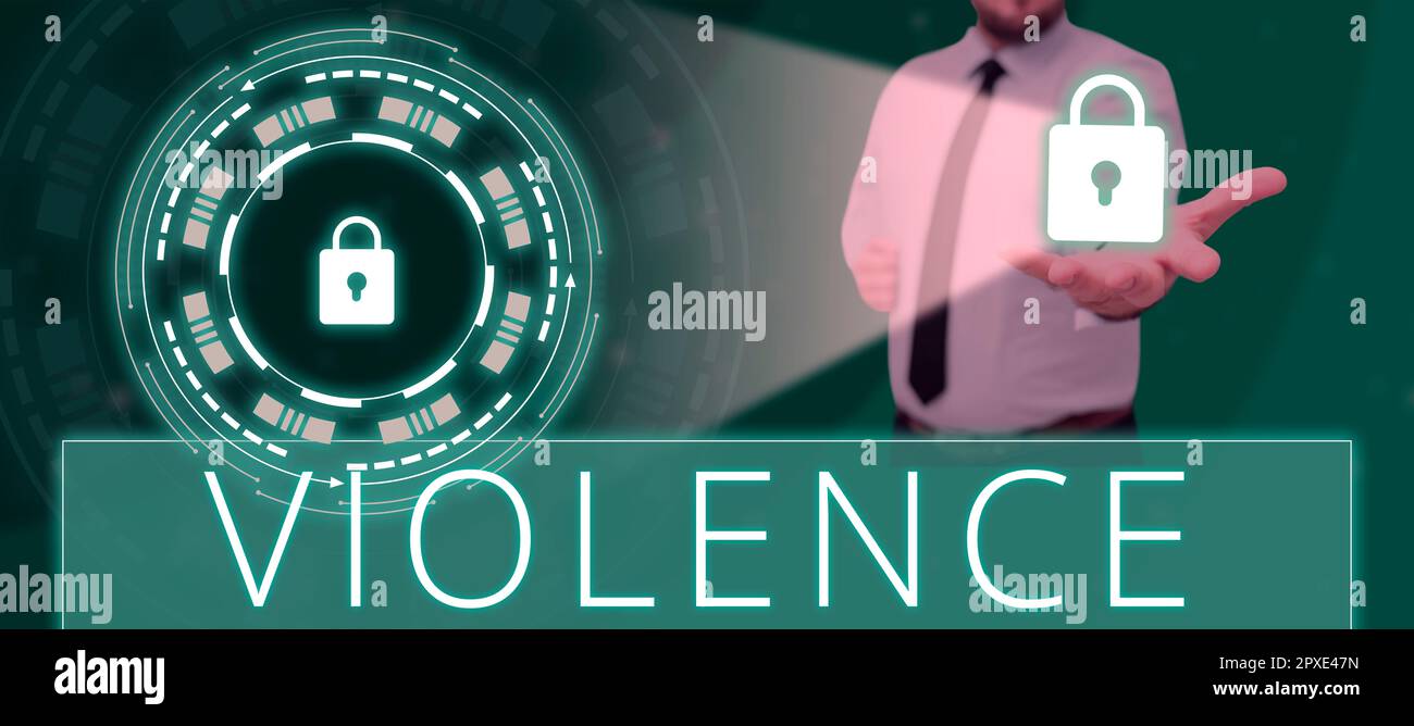 Conceptual display Violence, Concept meaning the use of physical force ...