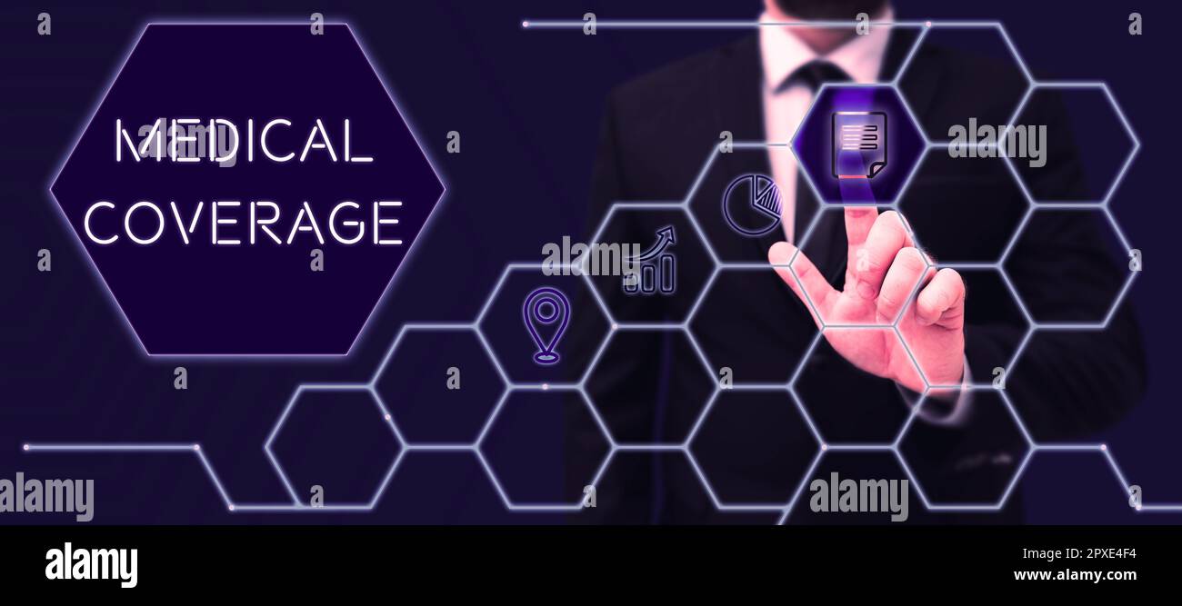 Conceptual caption Medical Coverage, Business overview inclusion within ...