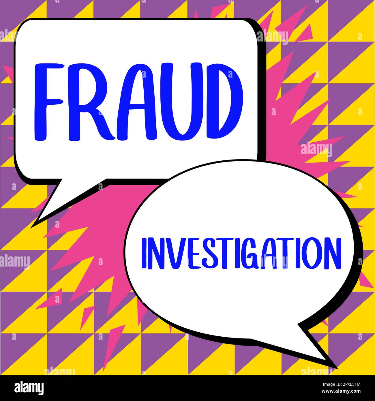 Text caption presenting Fraud Investigation, Word Written on process of ...