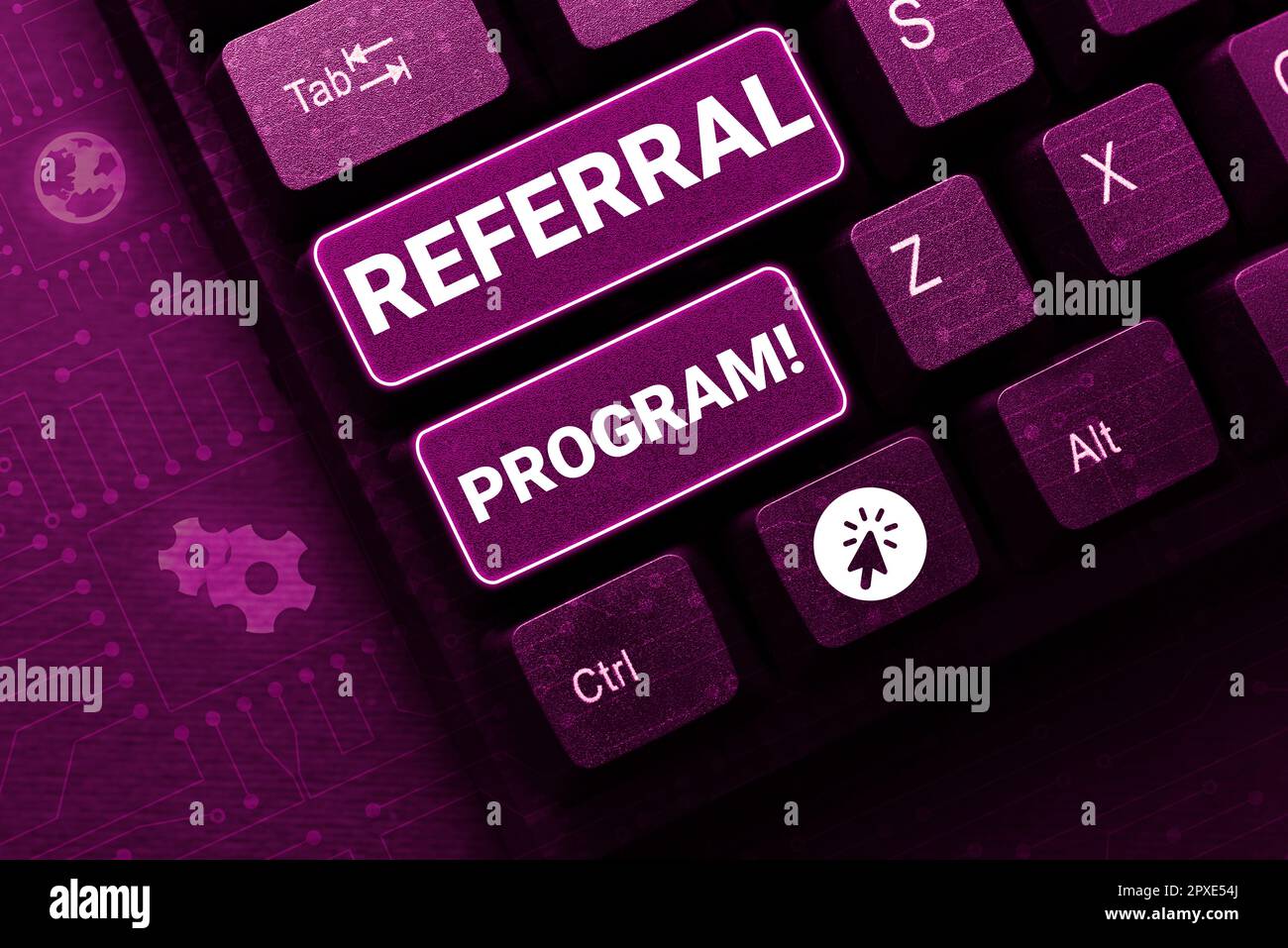 Text caption presenting Referral Program, Word Written on sending own ... Text caption presenting Referral Program, Word Written on sending own ...
