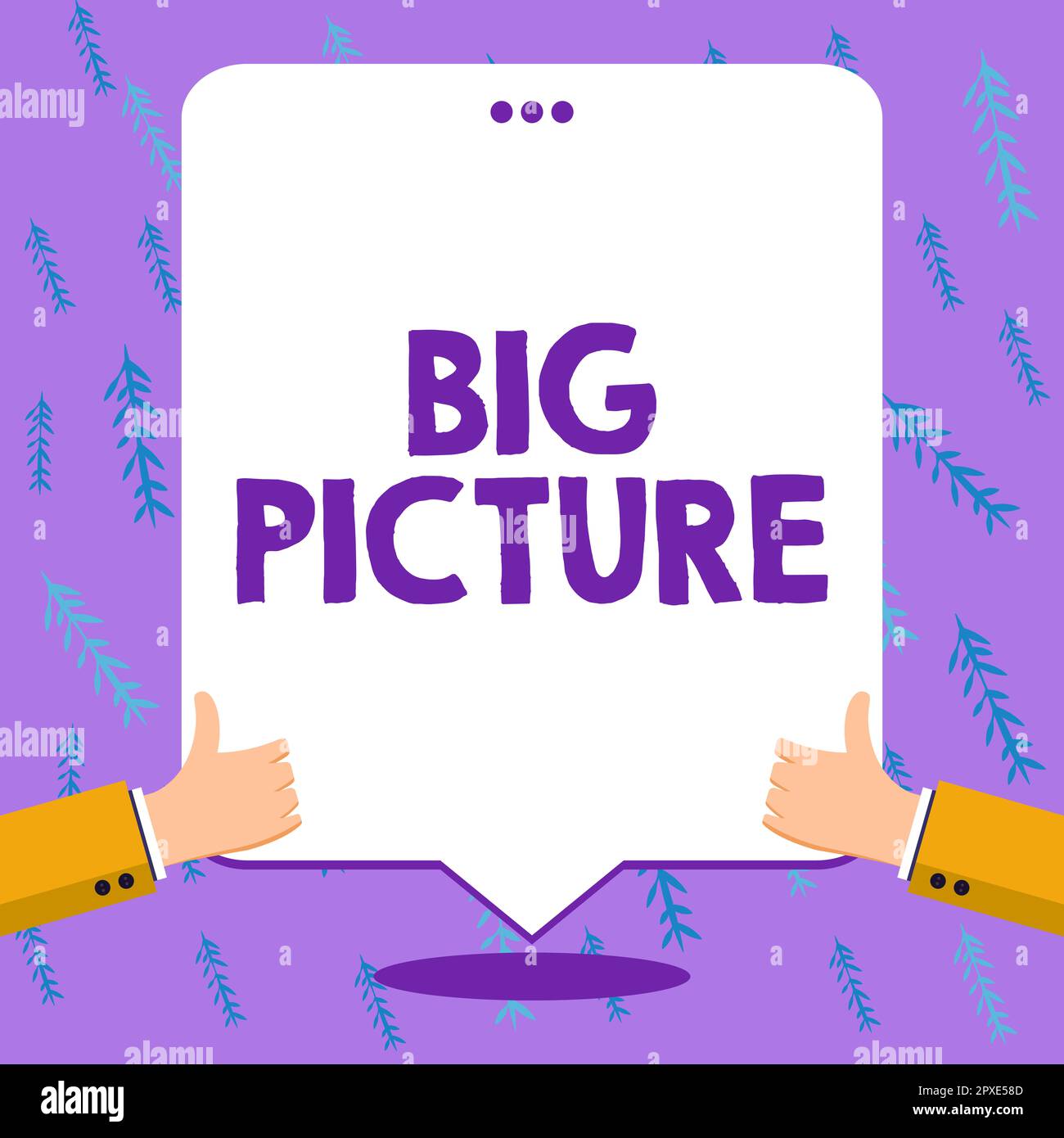 Writing displaying text Big Picture, Concept meaning most important ...