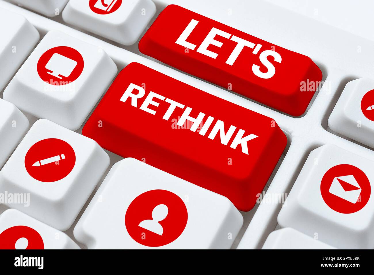 Conceptual caption Let's Rethink, Business concept an Afterthought To ...