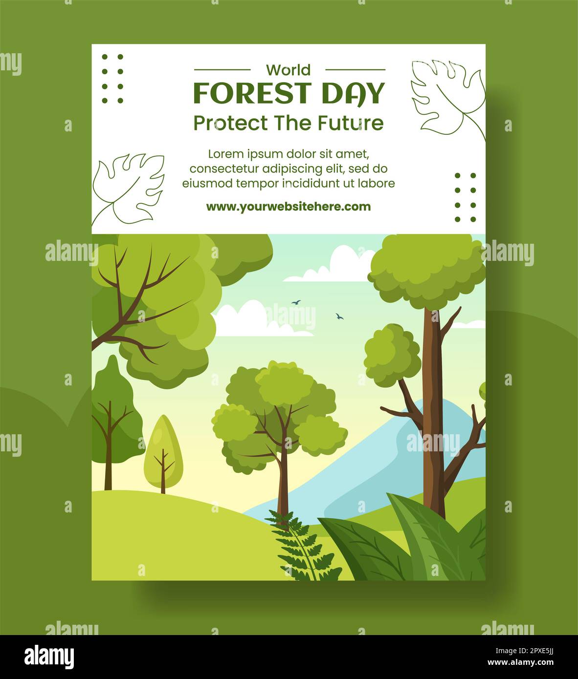 World Forestry Day Vertical Poster Flat Cartoon Hand Drawn Templates ...