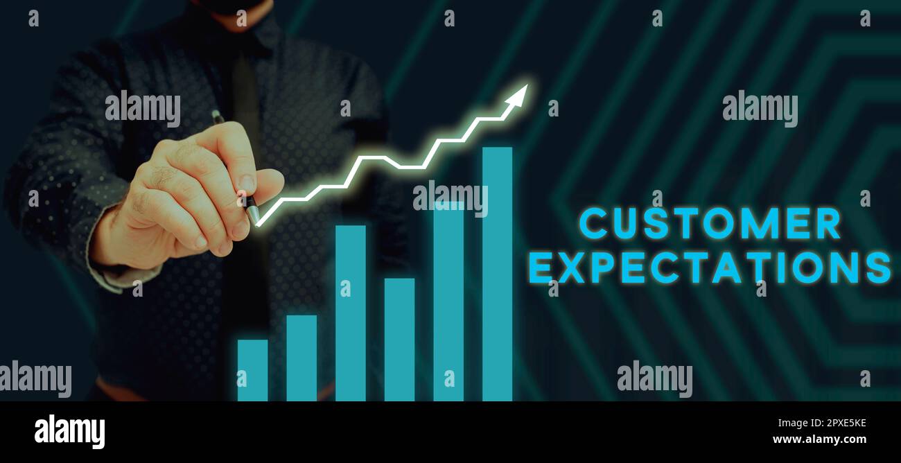 Handwriting text Customer Expectations, Business concept Benefits a ...