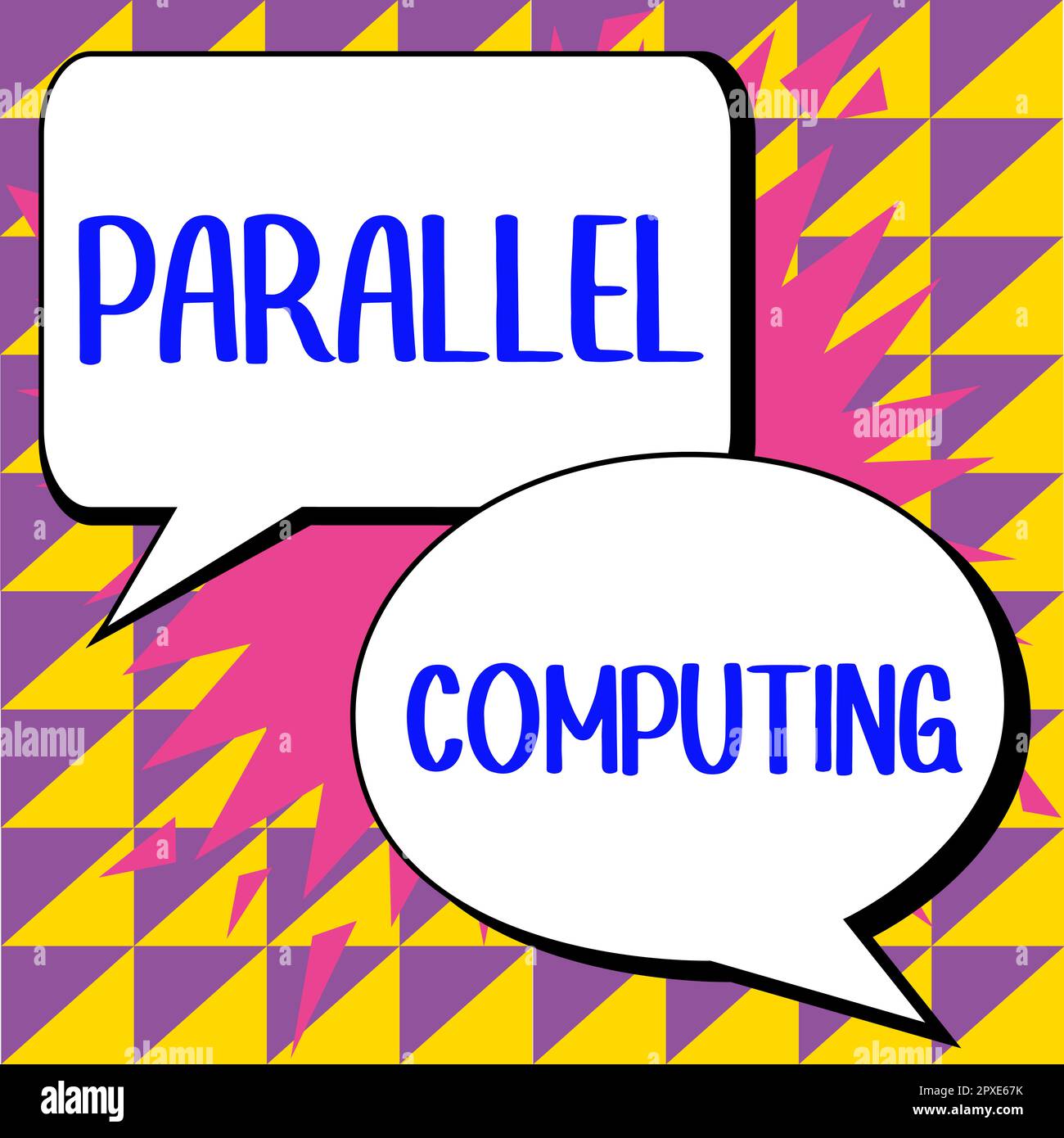 Text sign showing Parallel Computing, Internet Concept simultaneous calculation by means of ...