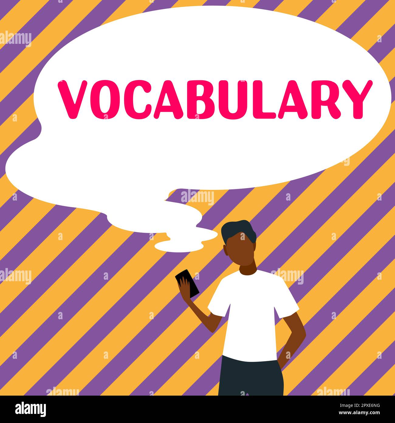 Hand writing sign Vocabulary, Business showcase collection of words and ...