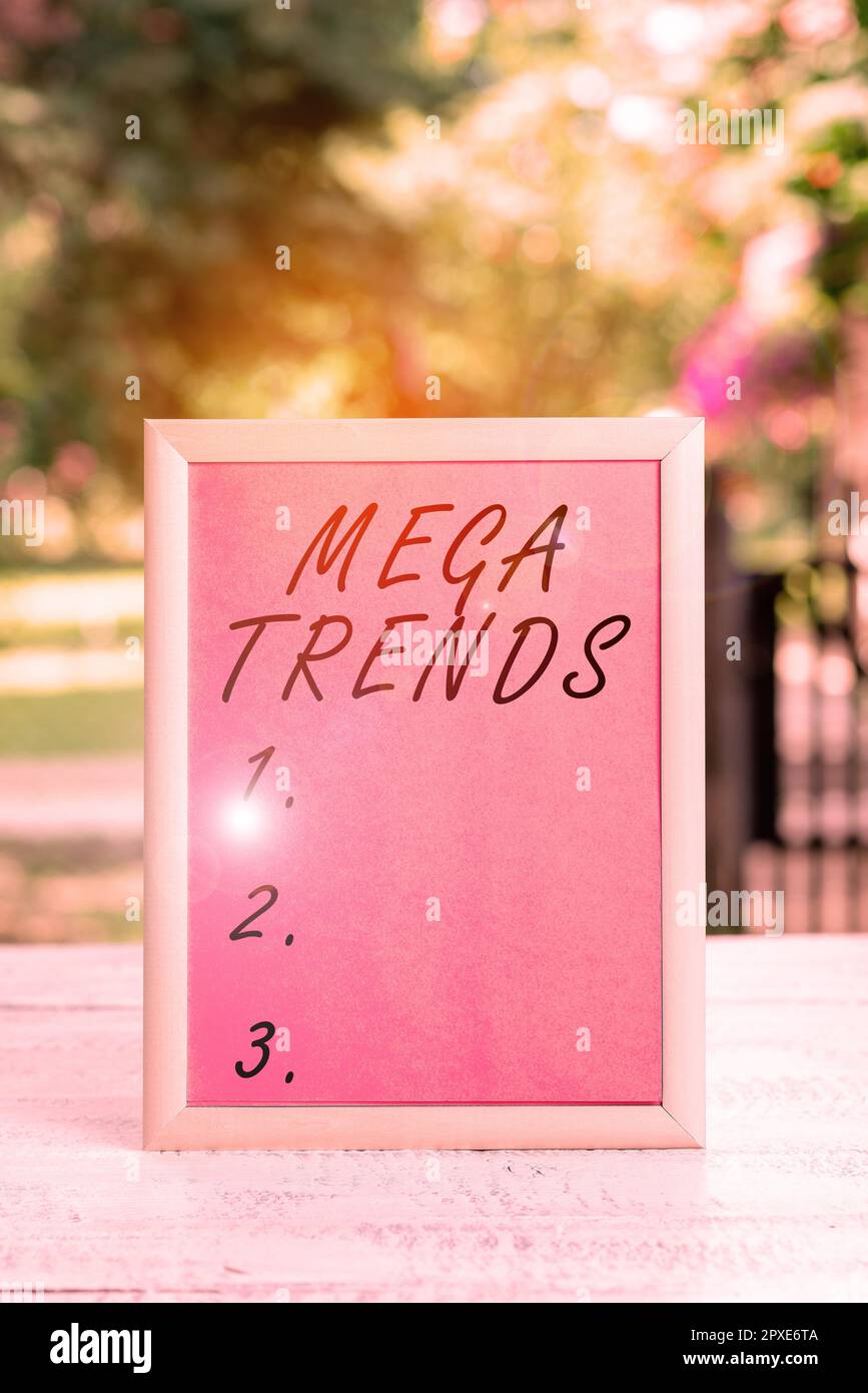 Conceptual display Mega Trends, Business approach powerful phenomena ...