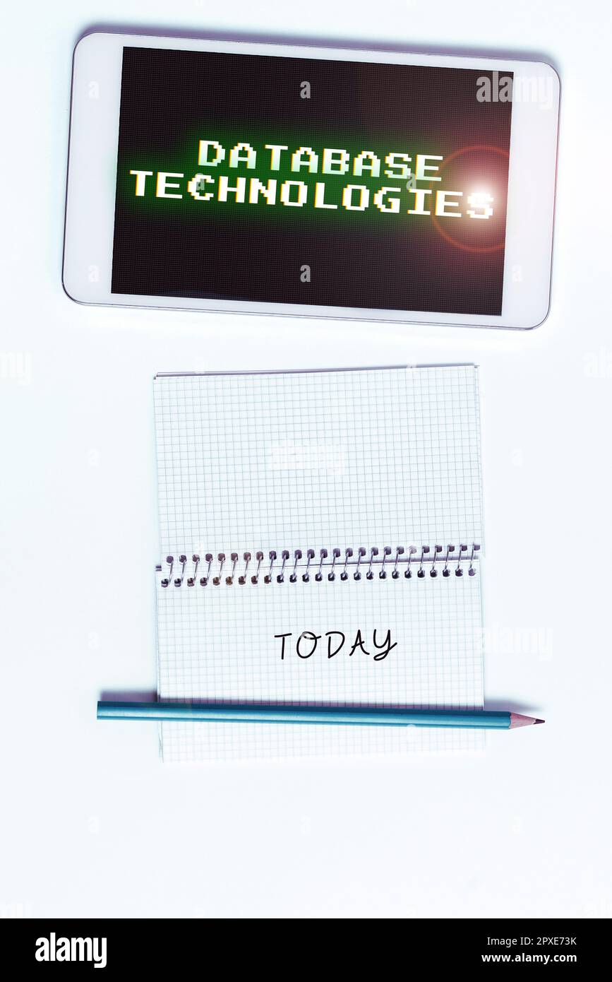 Inspiration showing sign Database Technologies, Internet Concept uses a database application ...