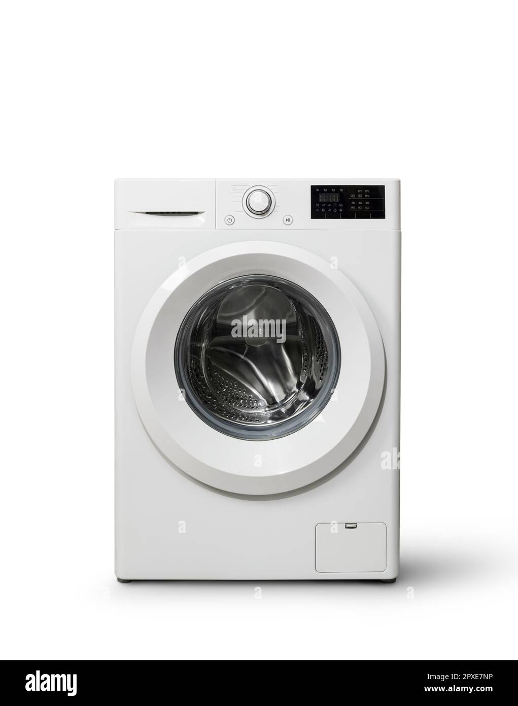 Washing machine front view on white backgroung Stock Photo - Alamy