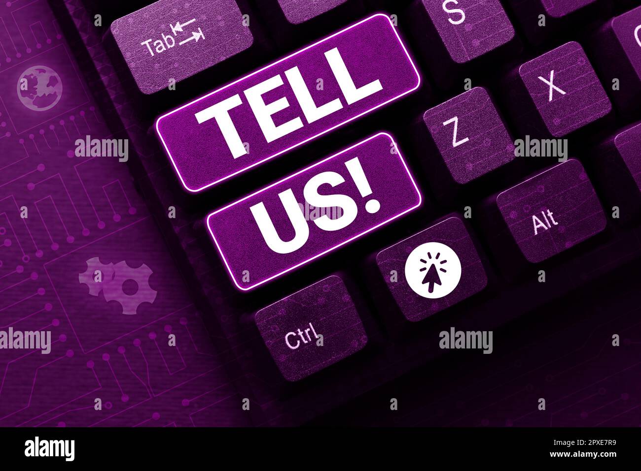 Hand writing sign Tell Us, Concept meaning communicate information to ...