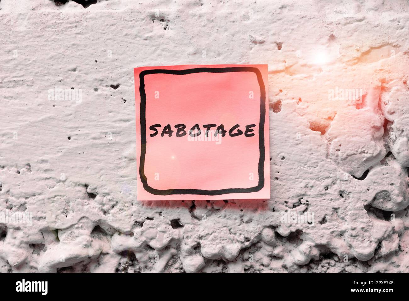 Handwriting text Sabotage, Word Written on destruction of an employer's ... Handwriting text Sabotage, Word Written on destruction of an employer's ...