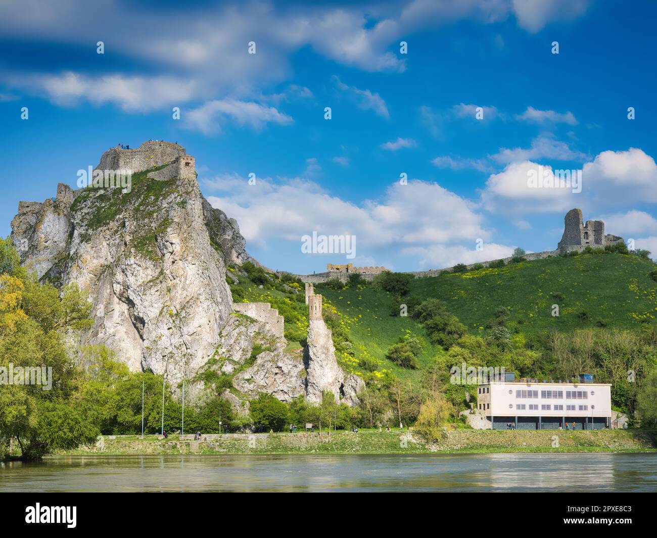 Devin castle ruins from Danube river view, Bratislava, Slovakia Stock ...