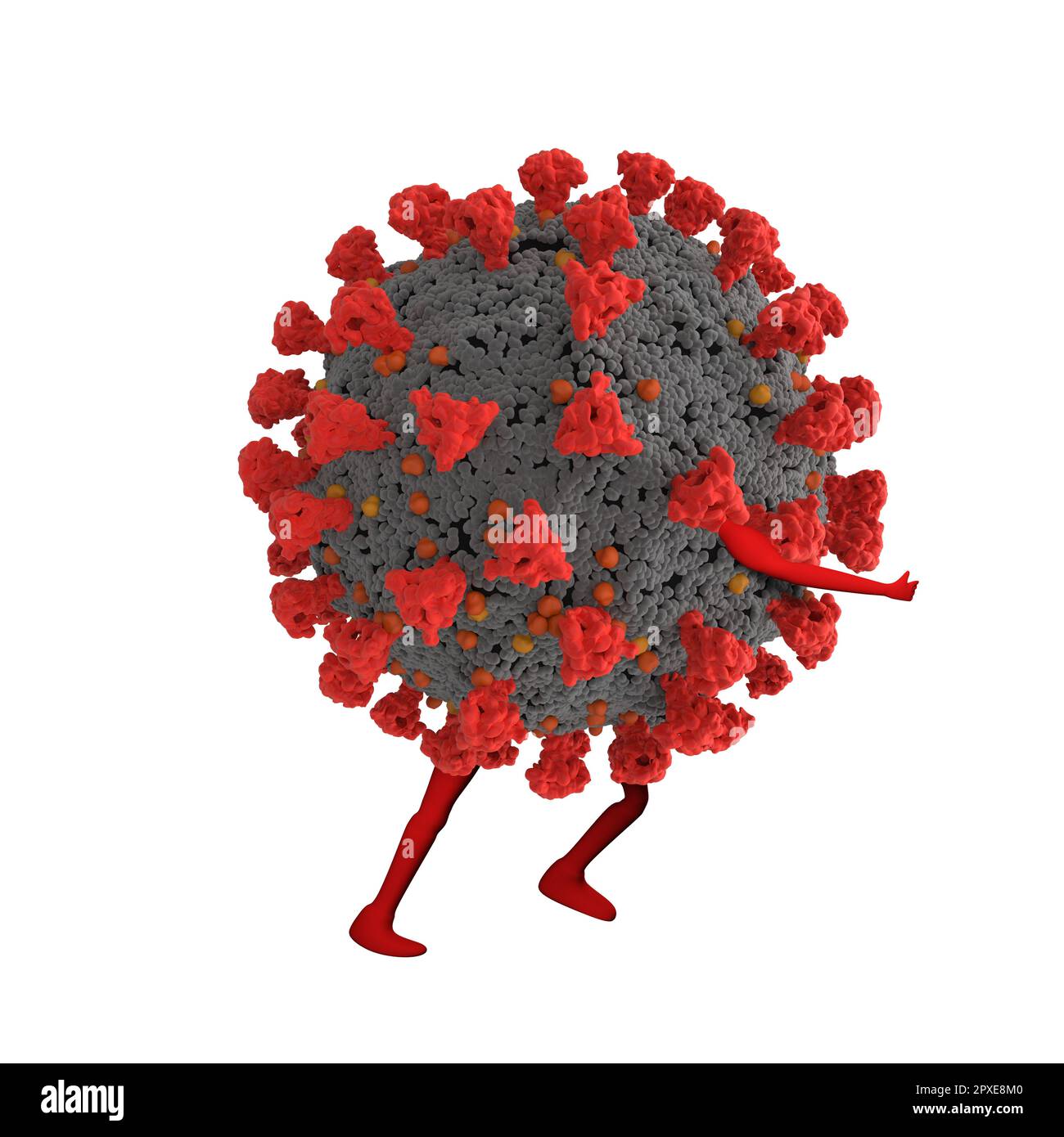 Image of the structural morphology of the coronavirus with legs and ...