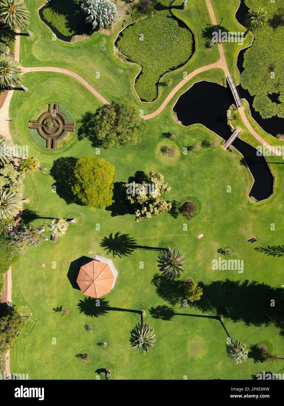 An aerial view of Queens Gardens in Perth, Western Australia Stock ...