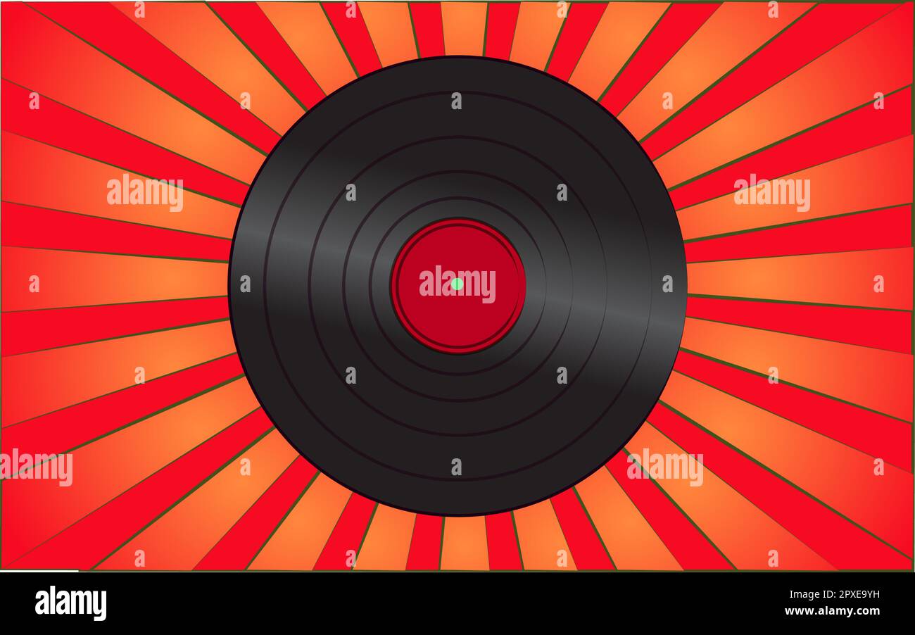 Retro old antique hipster musical vinyl record from the 70s, 80s, 90s ...