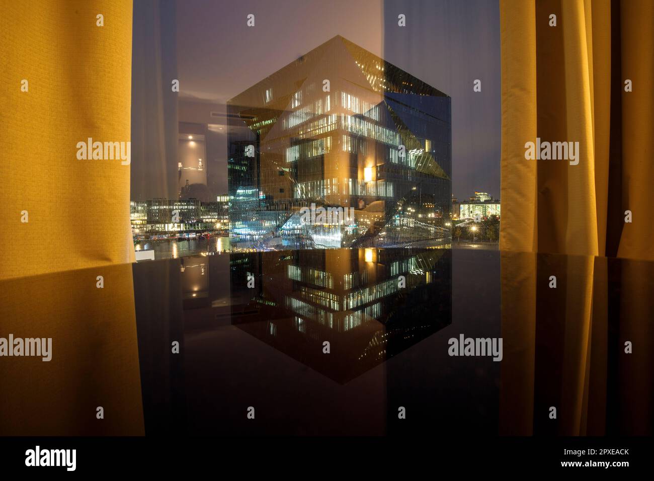 view from room of the Steigenberger Hotel to Cube Berlin, cube-shaped ...