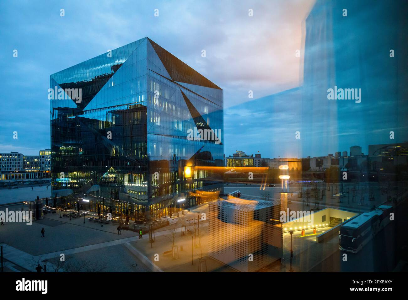 view from room of the Steigenberger Hotel to Cube Berlin, cube-shaped ...