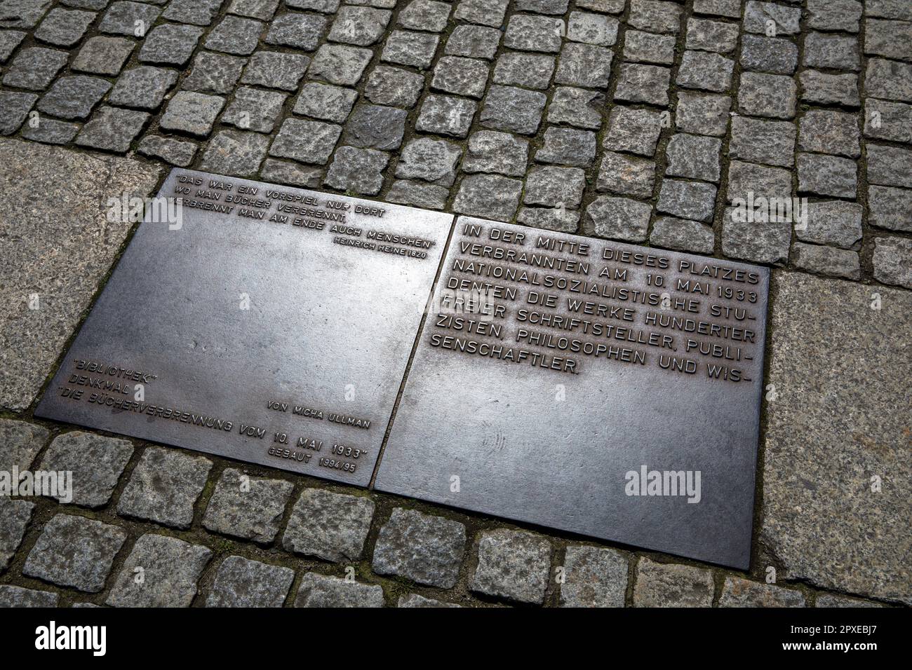 explanatory bronze plates to the underground monument commemorating the ...