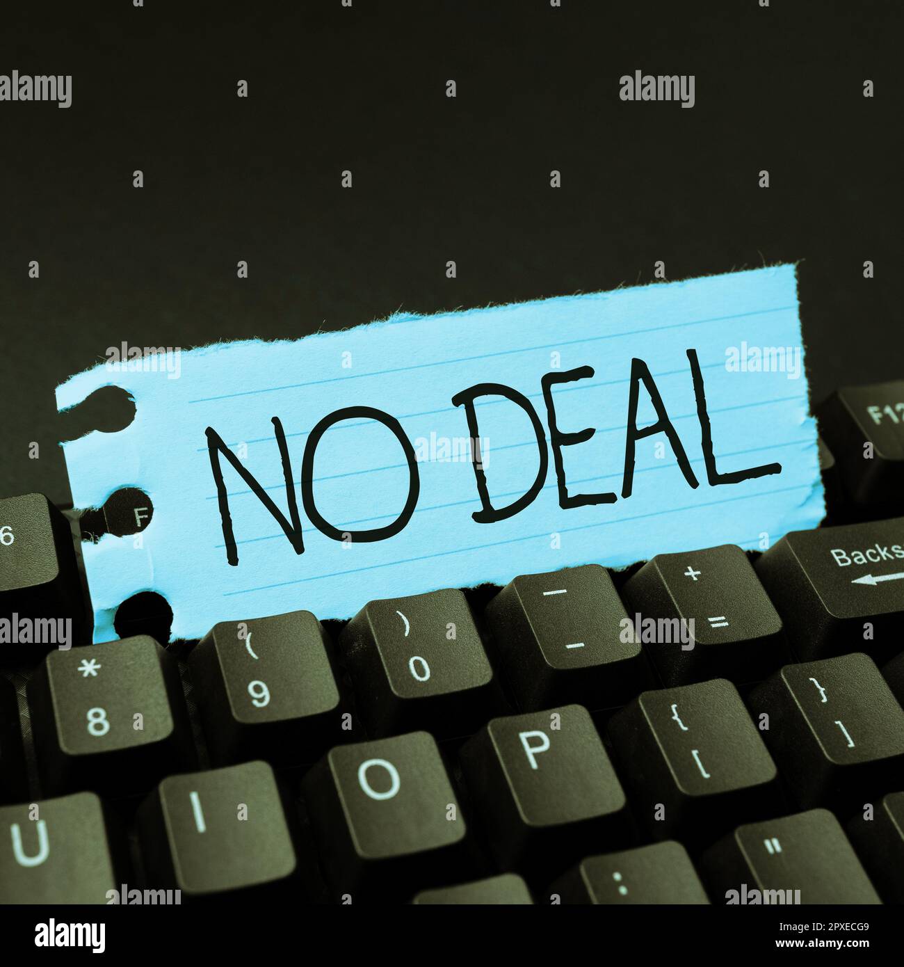 Conceptual caption No Deal, Word Written on a negative result on ...