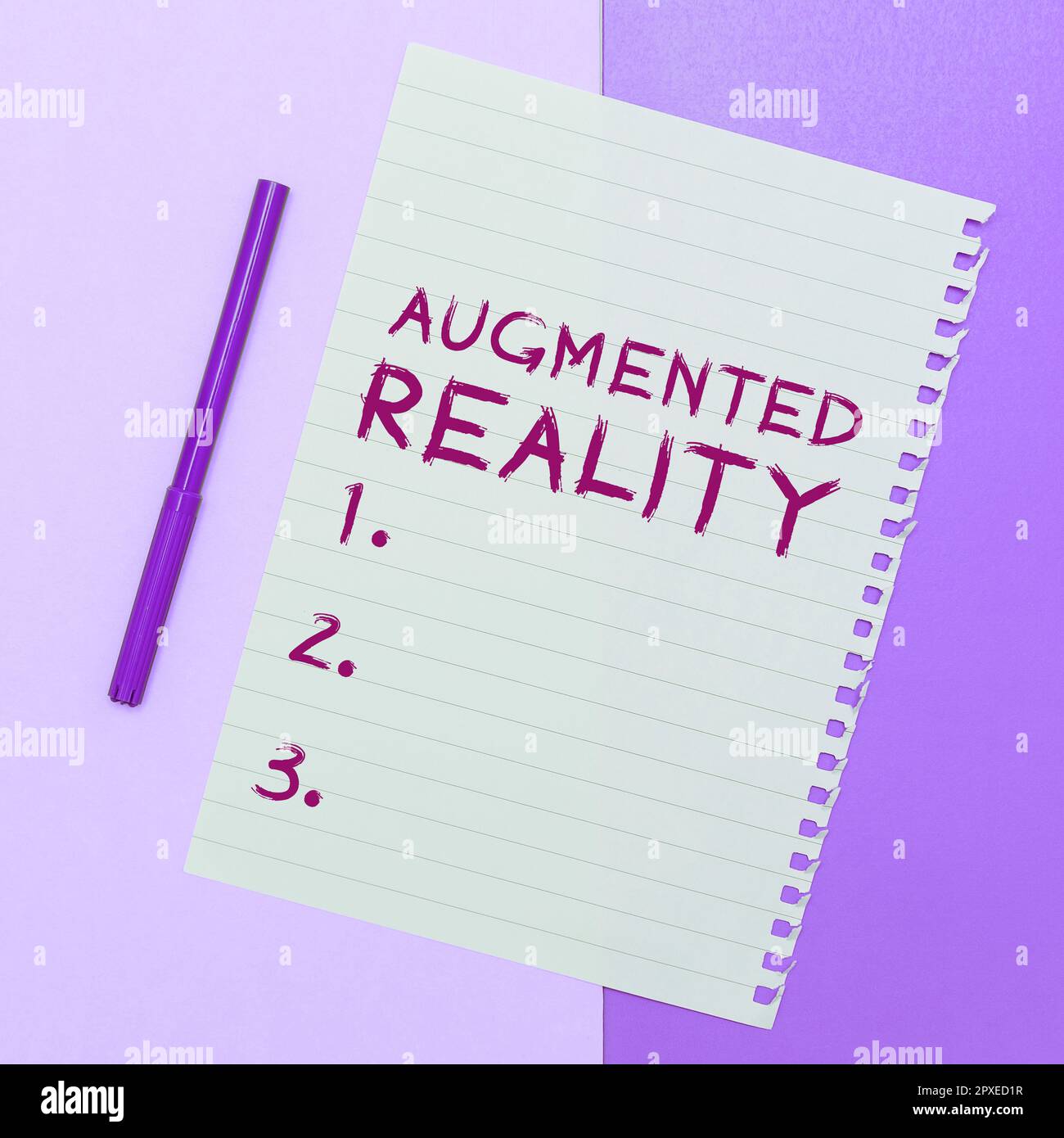 Sign displaying Augmented Reality, Word Written on technology that ...