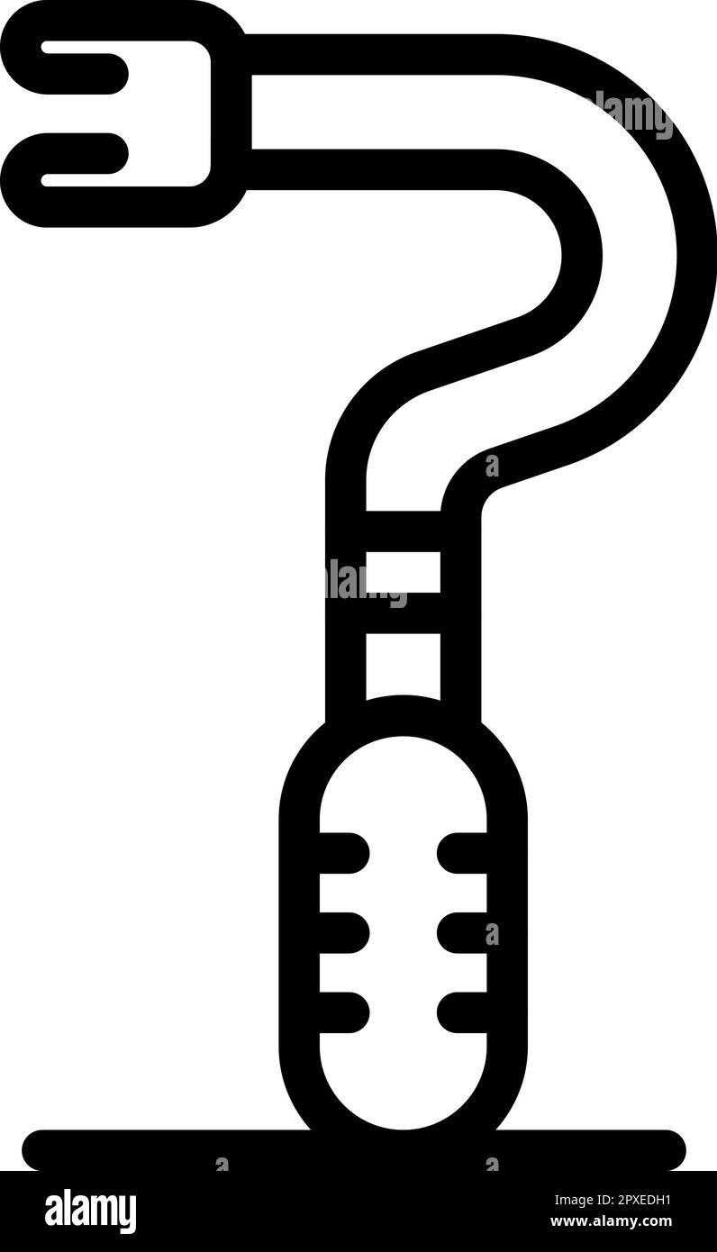 Pinch crowbar icon outline vector. Work construction. Lever thief Stock ...