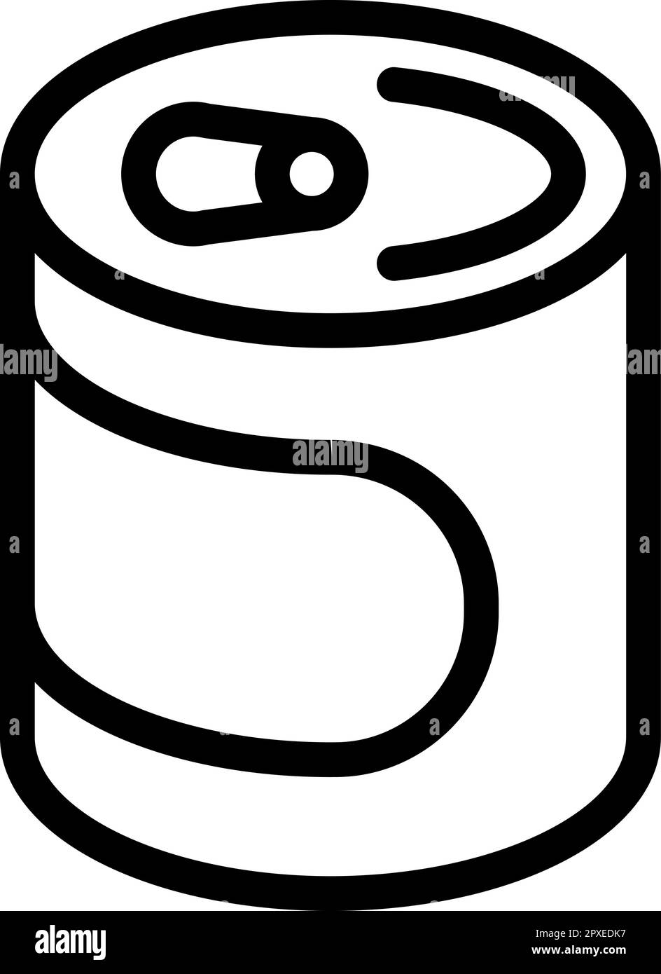 Pet tin can icon outline vector. Animal restaurant. Food meal Stock ...