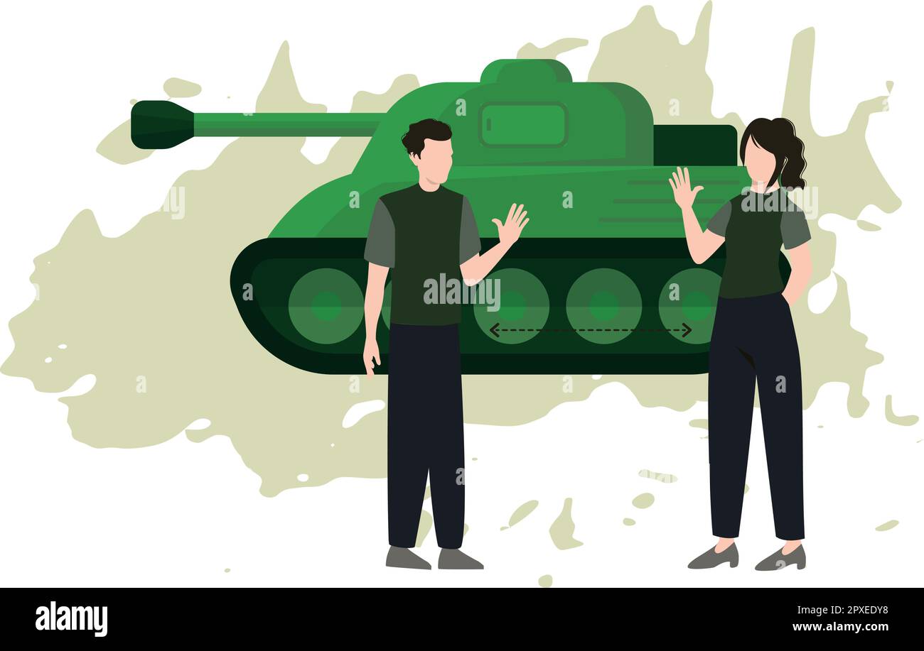 Tank machine gun girl hi-res stock photography and images - Alamy