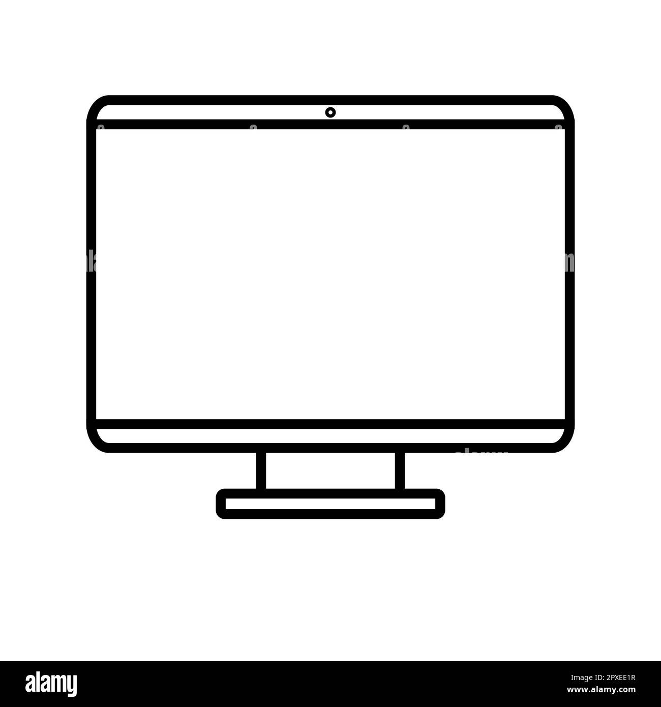 Vector illustration of a black and white modern digital icon of a ...