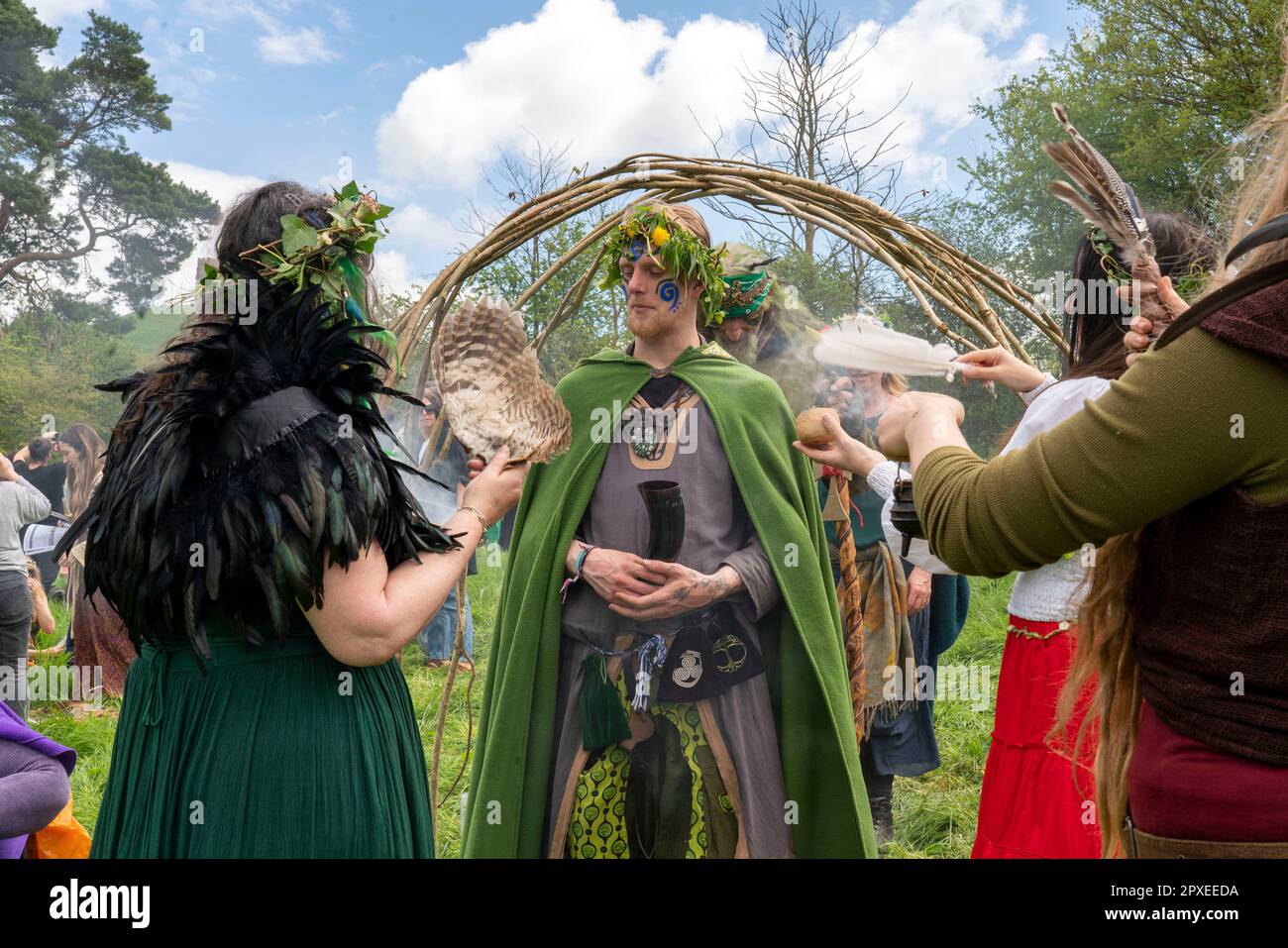 Glastonbury, Somerset, UK. 1st May, 2023. Thousands of people celbrated ...