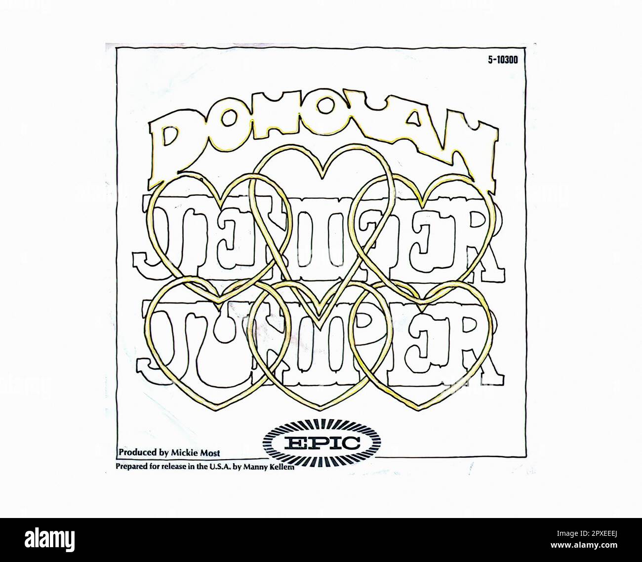 Donovan - 1968 02 A - Vintage 45 R.P.M Music Vinyl Record Stock Photo ...