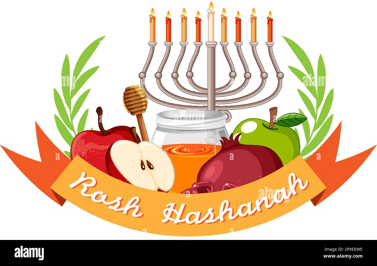 Rosh Hashanah Banner Design illustration Stock Vector Image & Art - Alamy