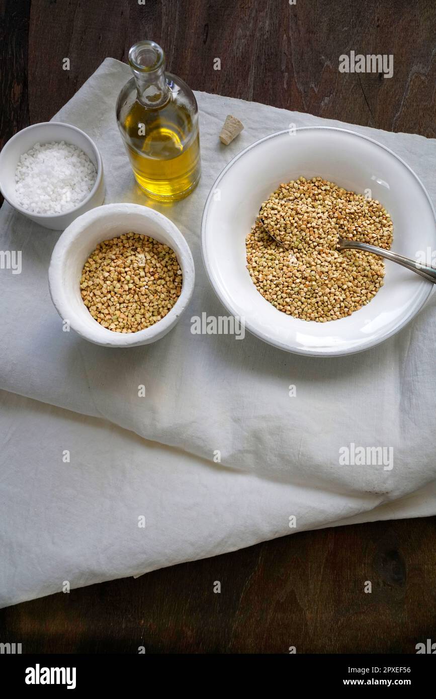 Hulled buckwheat hi-res stock photography and images - Alamy