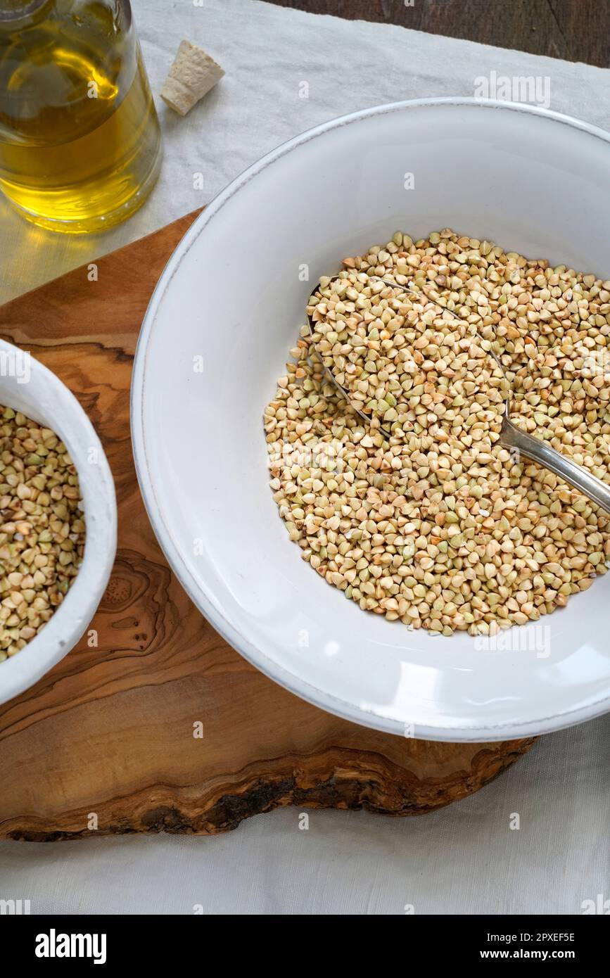 Hulled Buckwheat, Italy, Europe Stock Photo - Alamy