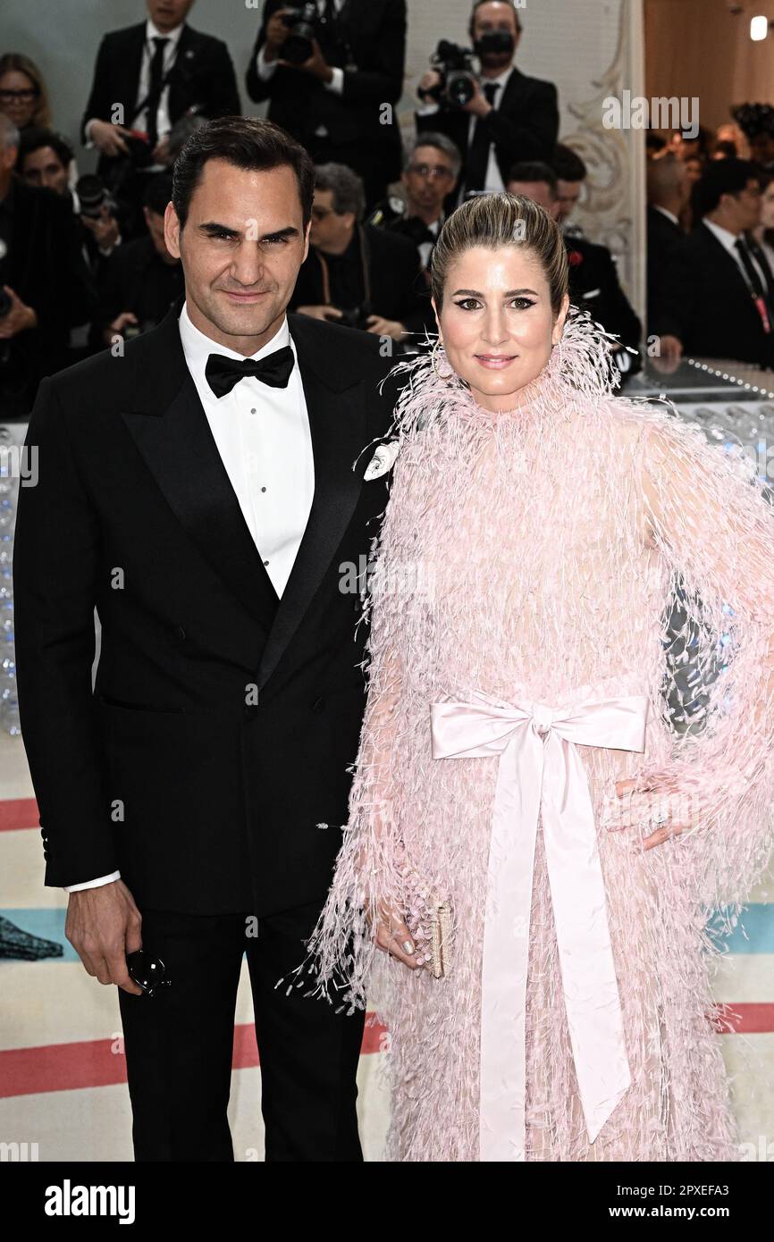 New York, United States. 02nd May, 2023. Roger Federer and Mirka ...