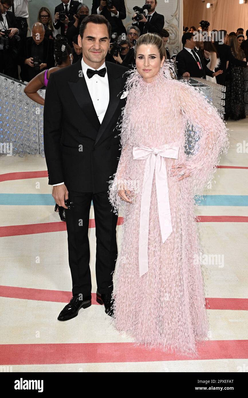 New York, United States. 02nd May, 2023. Roger Federer and Mirka ...