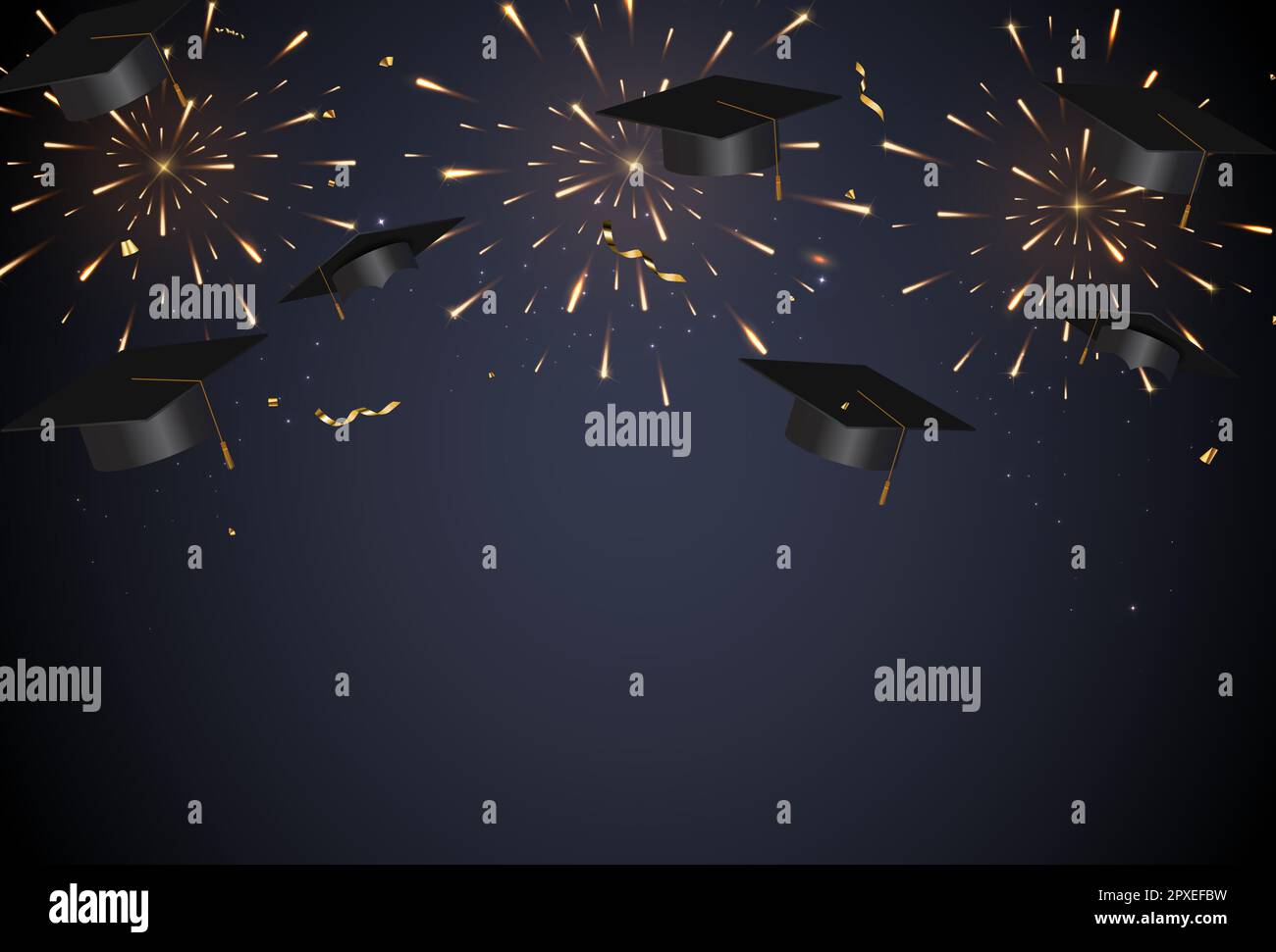 Happy Graduation Greeting Background Vector Illustration Stock Vector ...