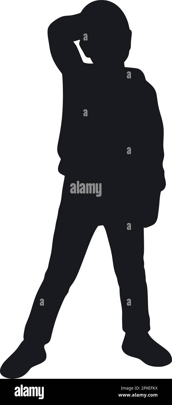 Abstract image of boy silhouette illustration Stock Vector Image & Art ...