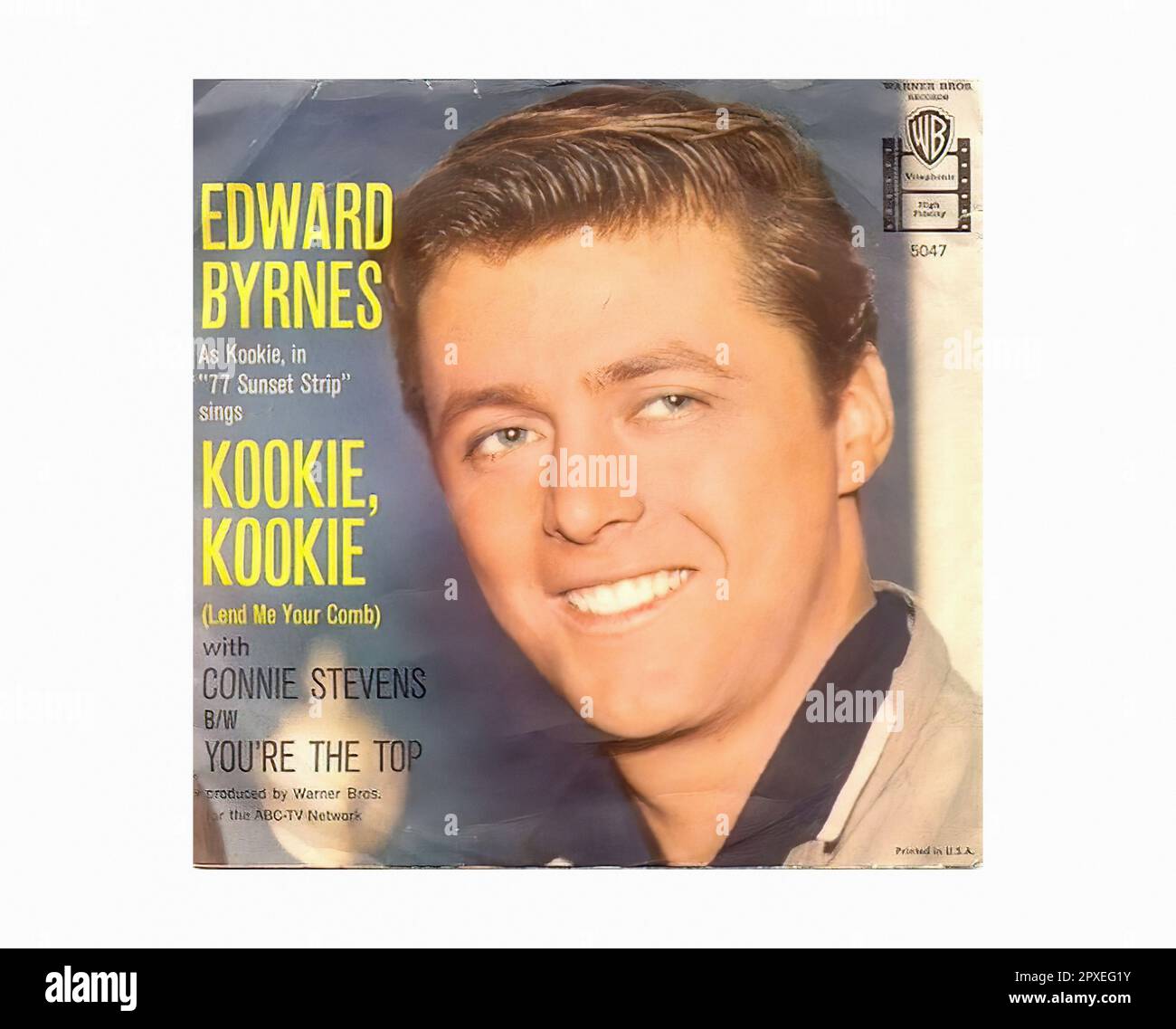 Byrnes Ed - 1959 03 - Vintage 45 R.P.M Music Vinyl Record Stock Photo ...