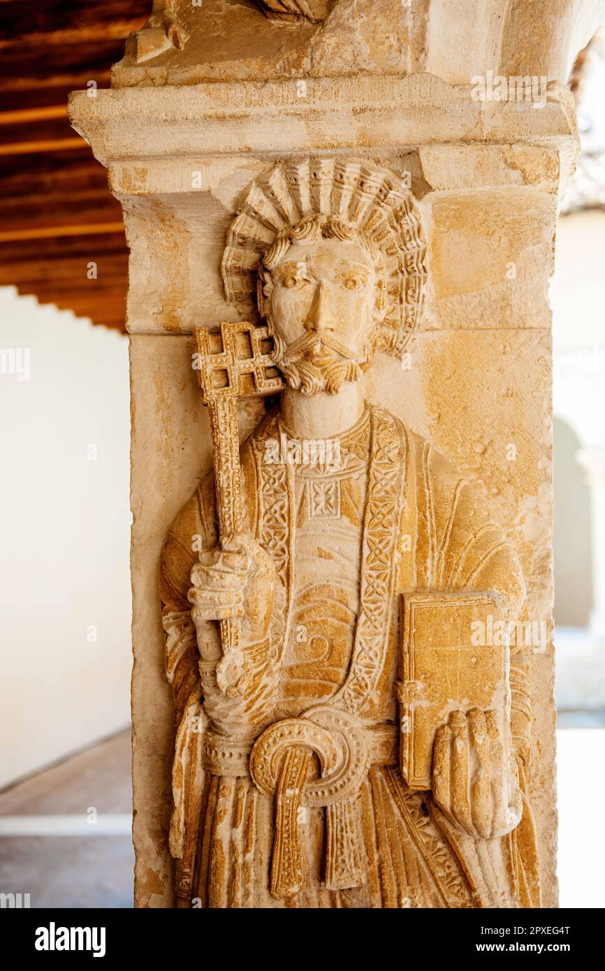 This ancient stone sculpture of Jesus in South Frances Cathedrale Saint ...