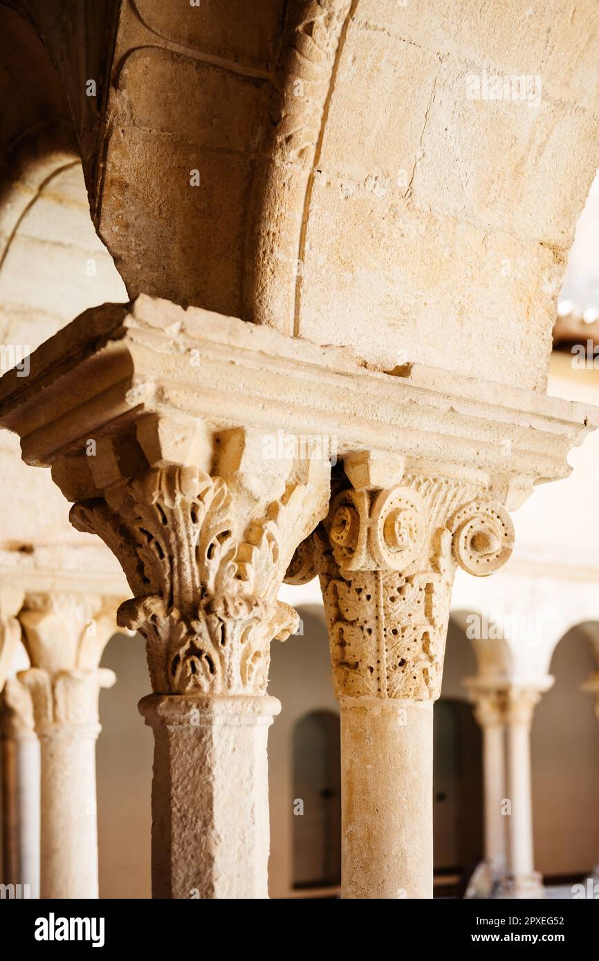 An ancient architectural column from the Cathedrale Saint-Sauveur in ...