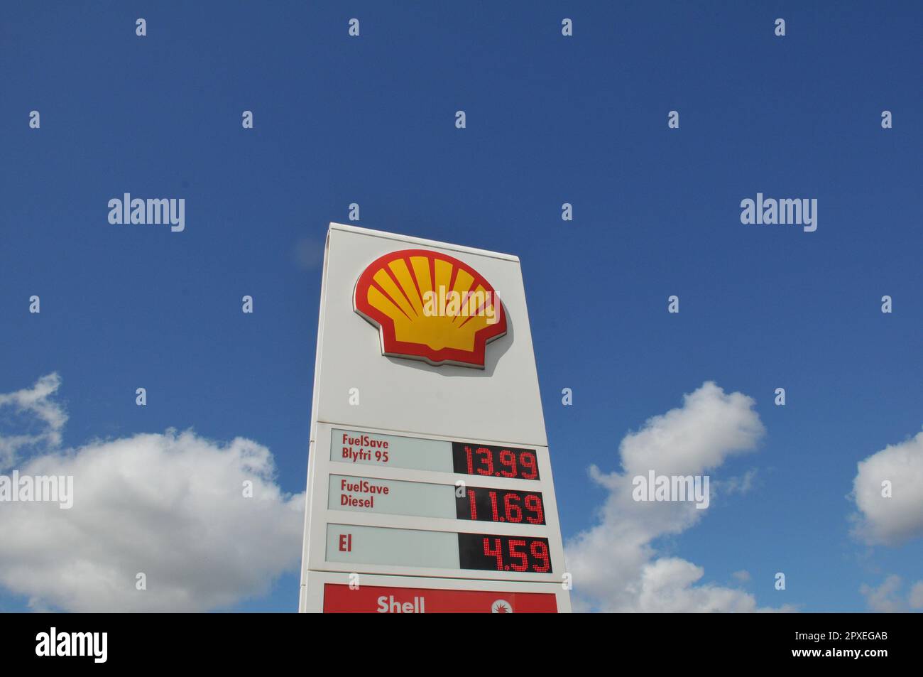 Kastrup/Copenhagen /Denmark/02 May 2023/Shell gas station or petrol ...