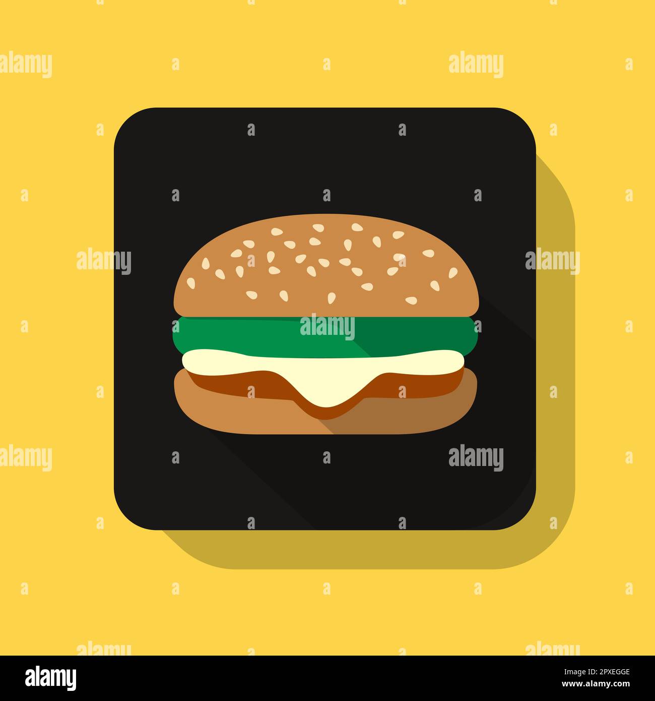 Simple burger icon. vector illustration EPS10 Stock Vector Image & Art ...